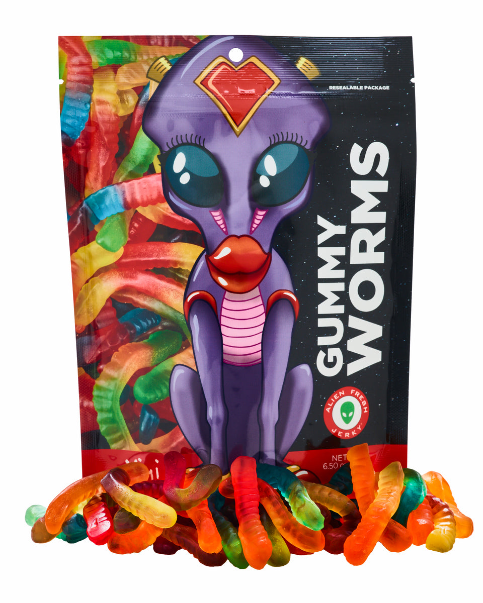 Alien Candy - Gummy Worms – Alien Fresh Jerky