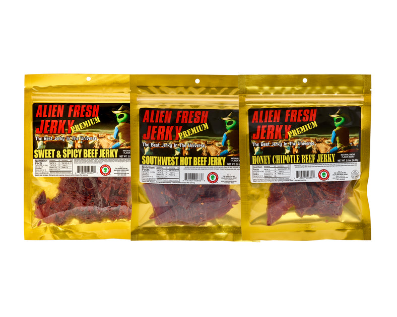 Snack Size Packs & Bundles – Alien Fresh Jerky